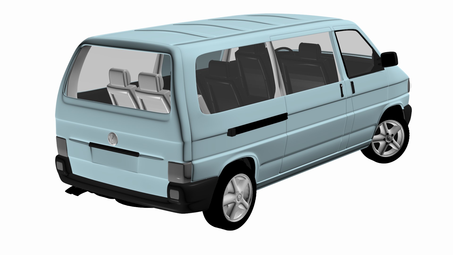 Blue Van 3D Model - TurboSquid 1673519