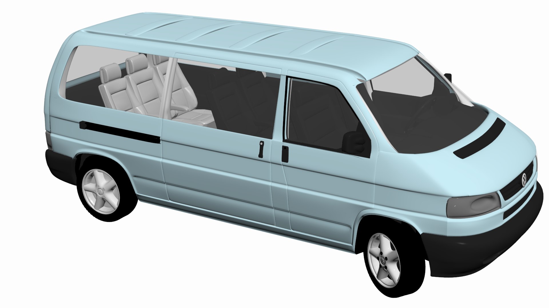 Blue Van 3D Model - TurboSquid 1673519