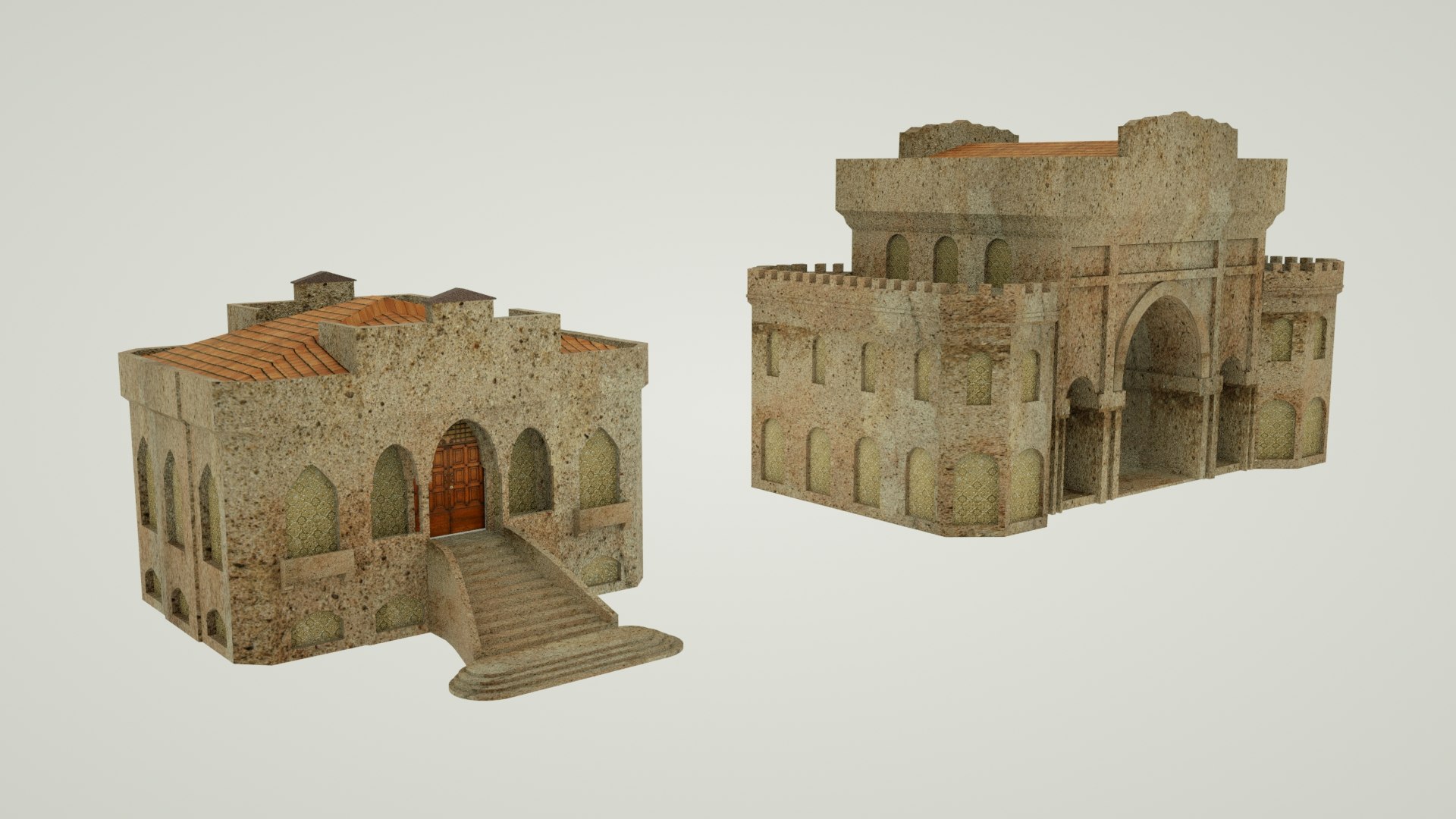 historical buildings 3d model