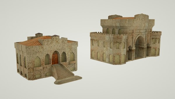 historical buildings 3d model