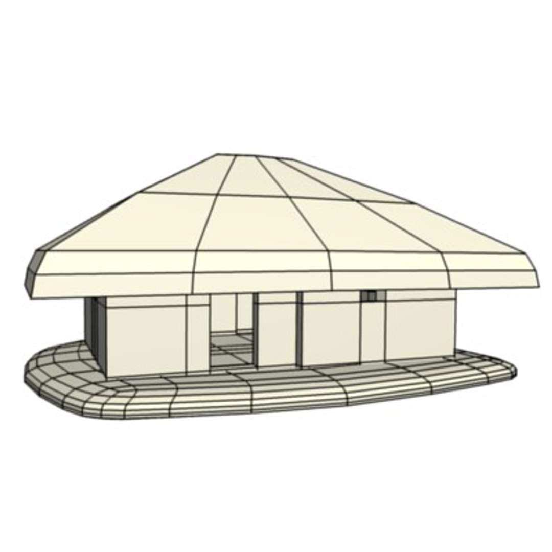 3d African Buildings