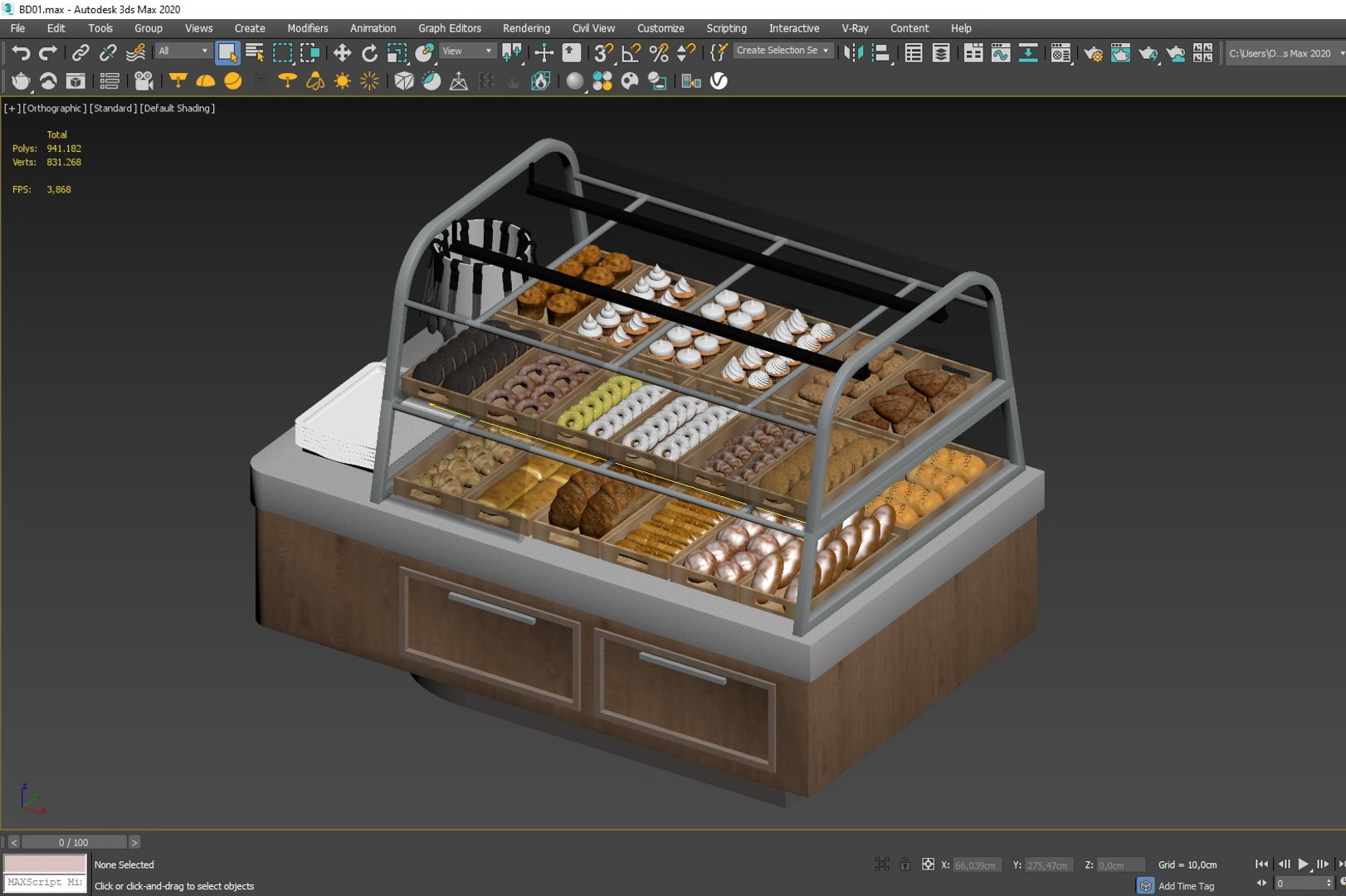 Bakery Display BD01 3D Model - TurboSquid 2528084