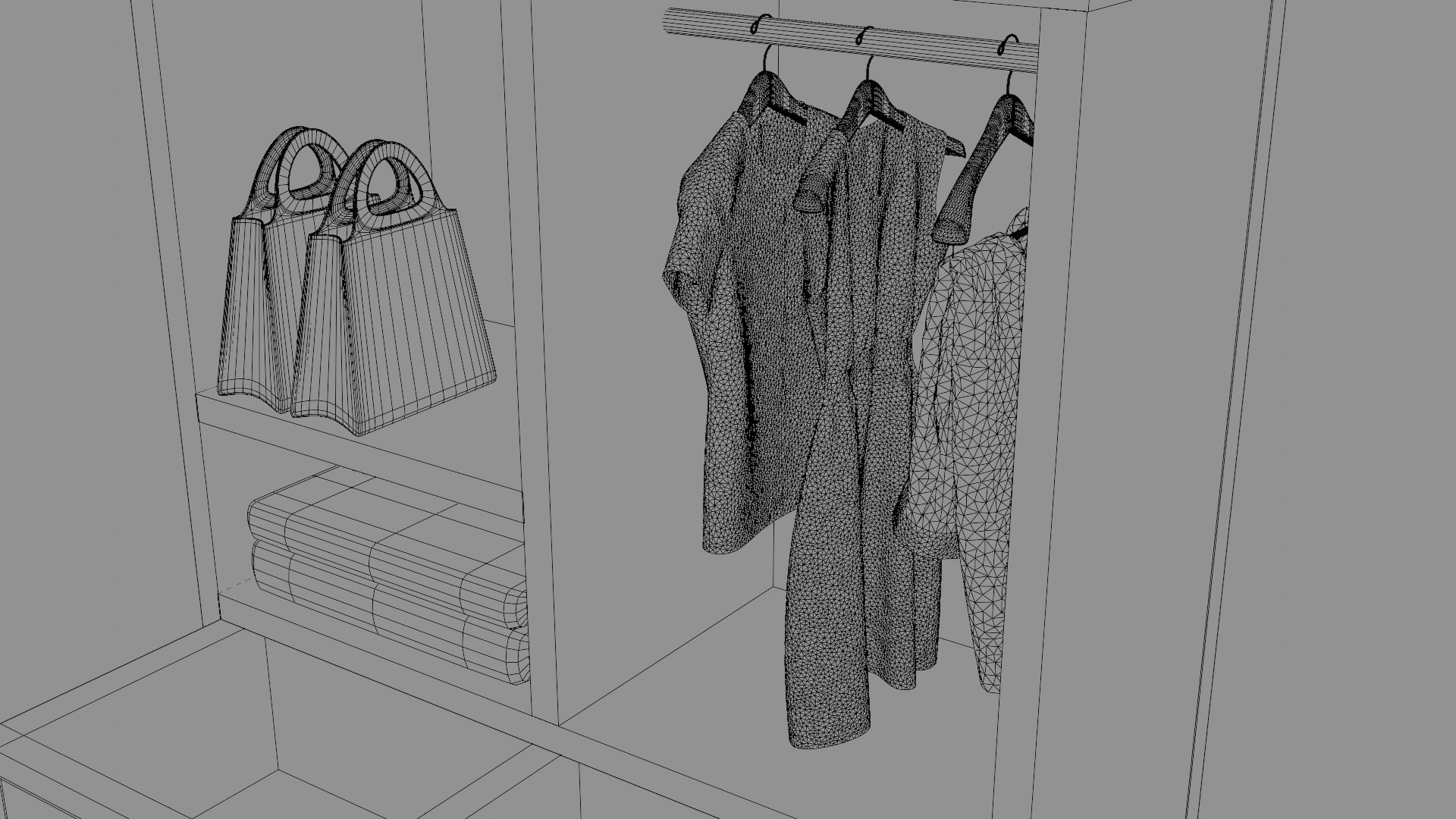 Closet With Cloth Model - TurboSquid 1739185