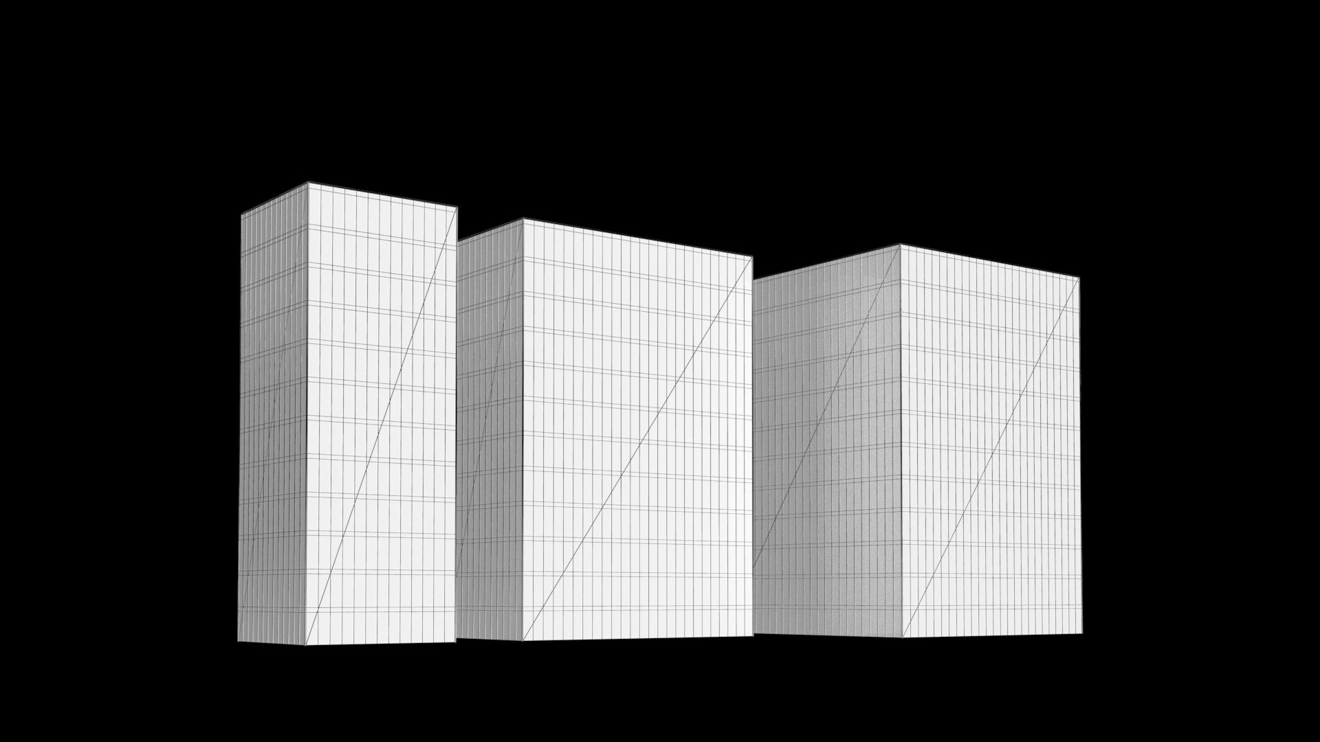 3types Simple Building L Size Model - TurboSquid 1847466