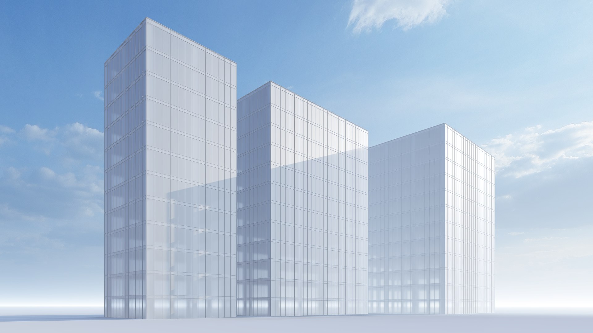 3types Simple Building L Size Model - TurboSquid 1847466