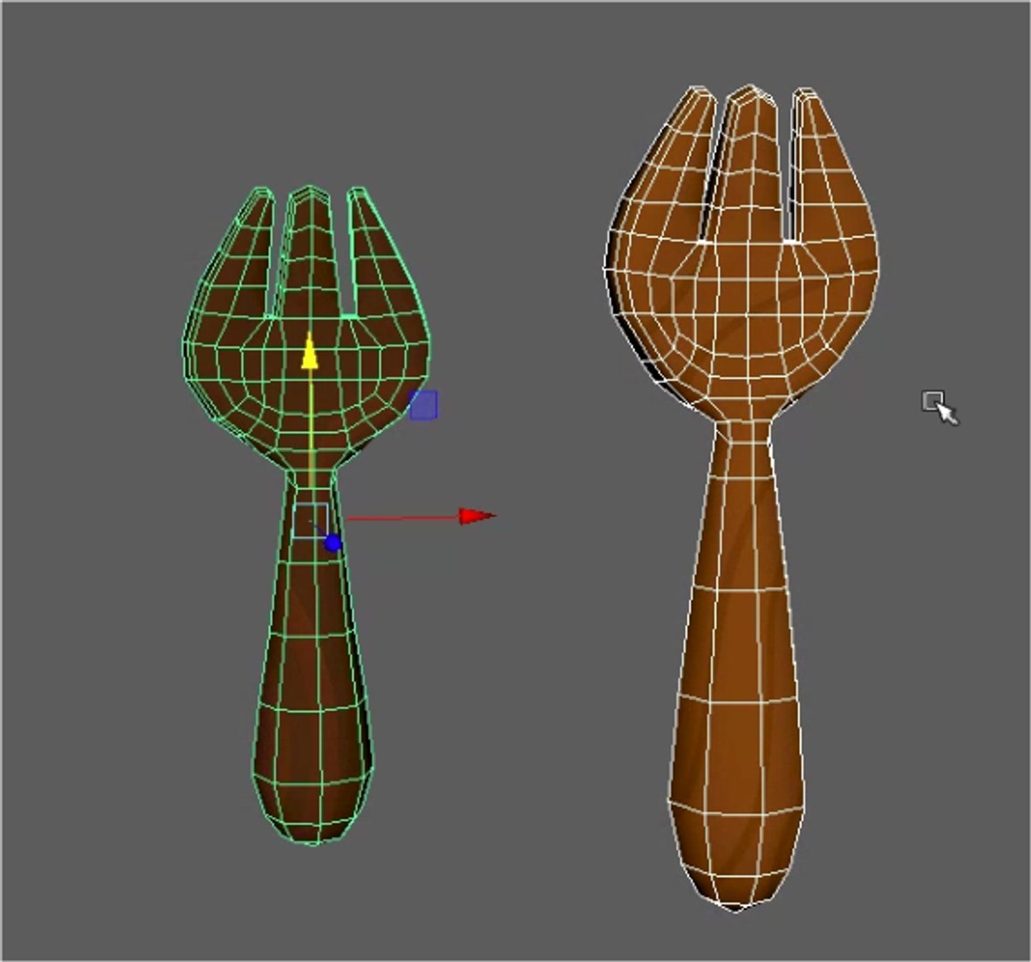 3D Wooden Fork - TurboSquid 1640540