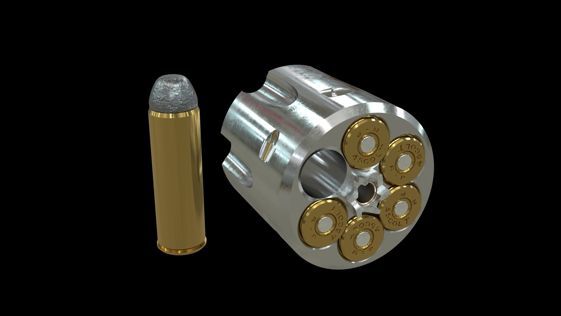 3D Colt Peacemaker Pistol Ammo - TurboSquid 1635271