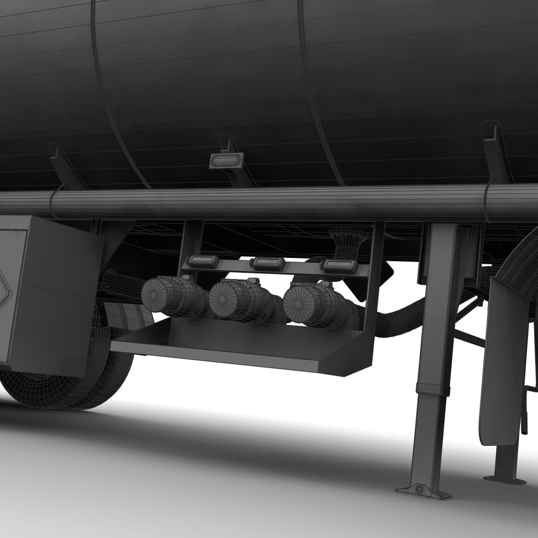 3d Model 32ft Tanker Trailer