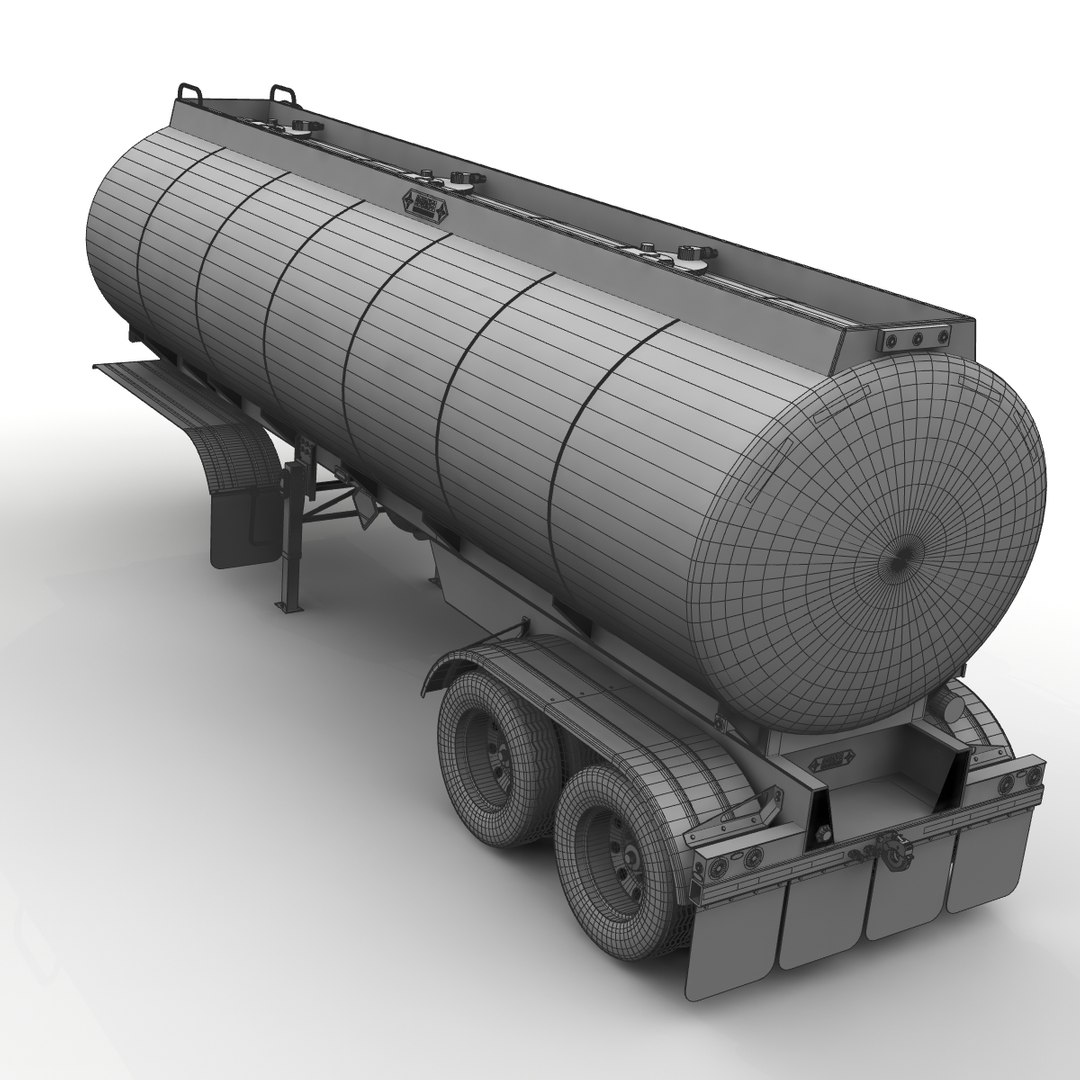 3d Model 32ft Tanker Trailer