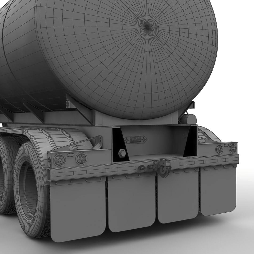 3d Model 32ft Tanker Trailer