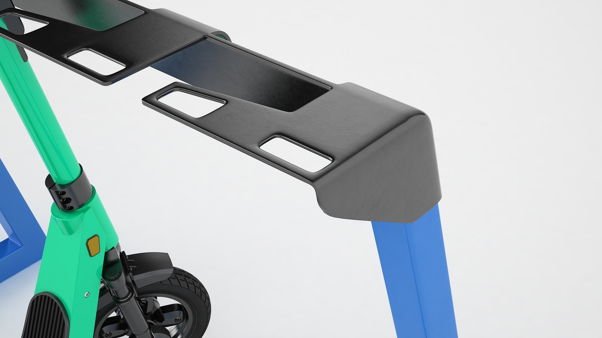 Scooter Parking Rack With Electric Scooter 01 3D Model - TurboSquid 2007092