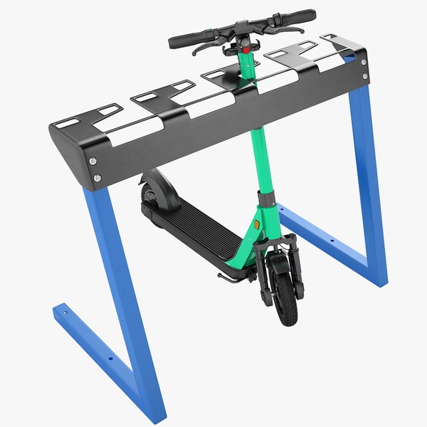 Scooter Parking Rack with Electric Scooter 01 3D model - TurboSquid 2007092