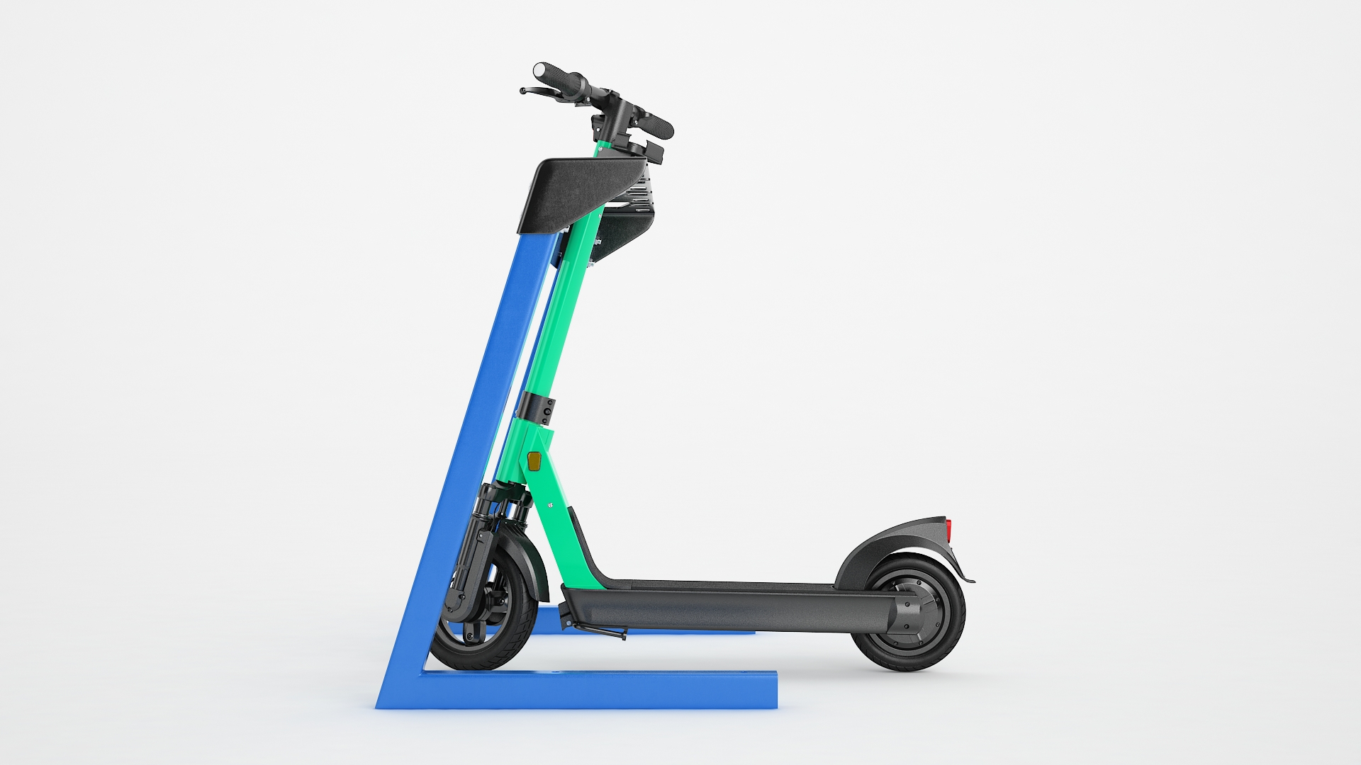 Scooter Parking Rack With Electric Scooter 01 3D Model - TurboSquid 2007092