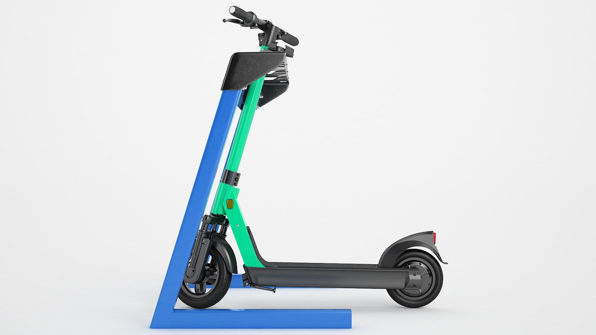 Scooter Parking Rack With Electric Scooter 01 3D Model - TurboSquid 2007092