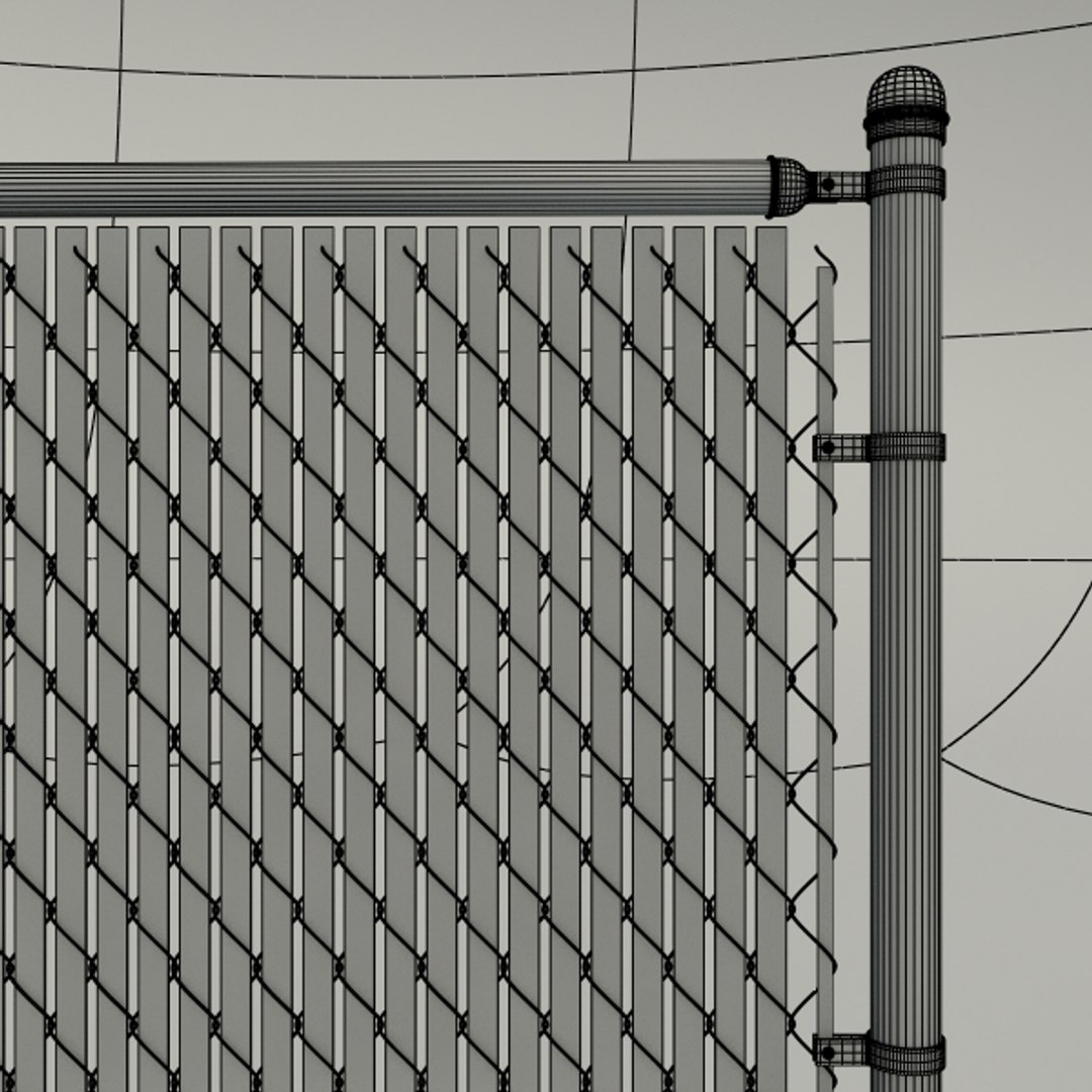 3d Privacy Chain Link Fence Model