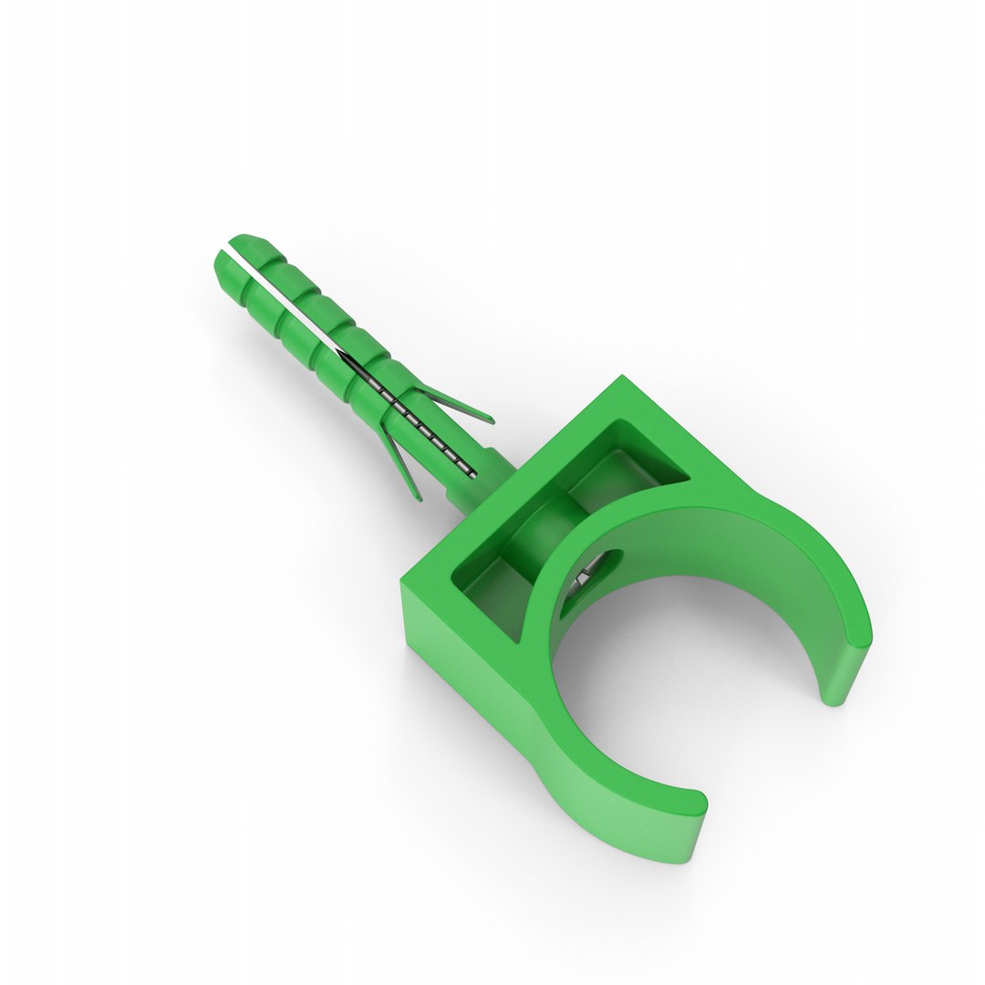 Plastic Wall Clamp With Drywall Screw Model - TurboSquid 1951201