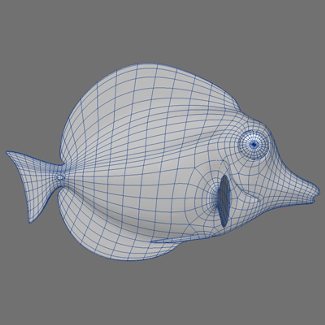 yellow tang 3d model