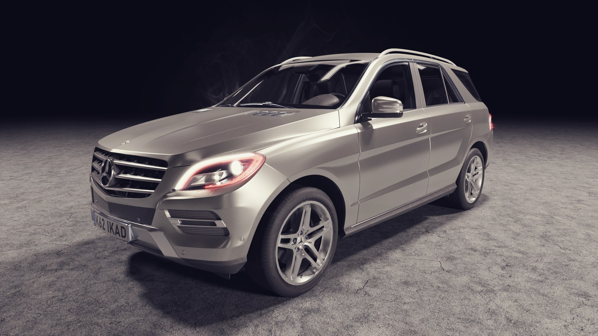 Gray Car Mercedes Benz ML 3D Model - TurboSquid 1849101