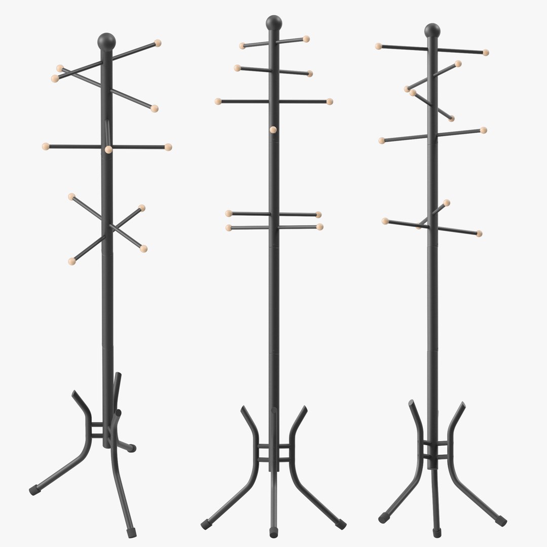 3D Coat Racks Freestanding - TurboSquid 2004284