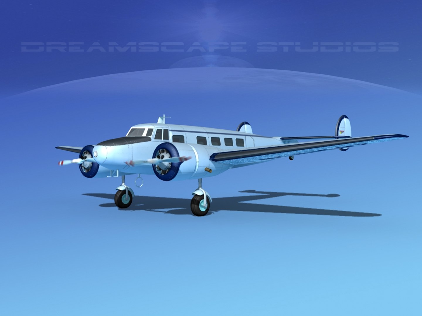 3d model propellers lockheed l10 electra