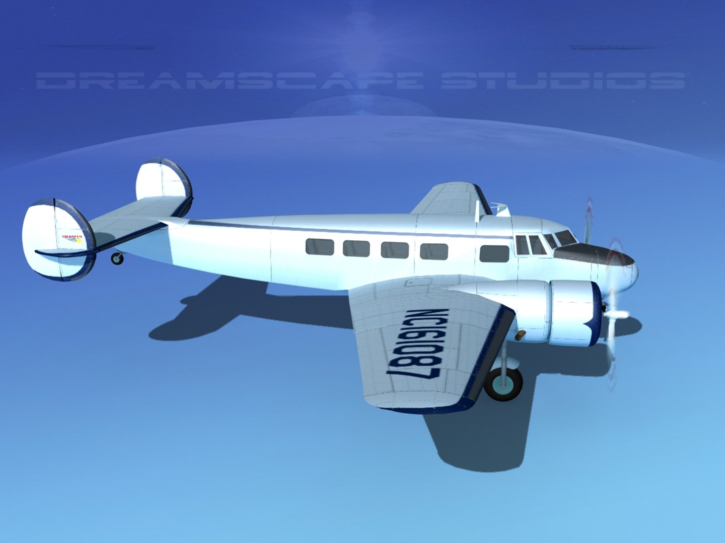 3d model propellers lockheed l10 electra