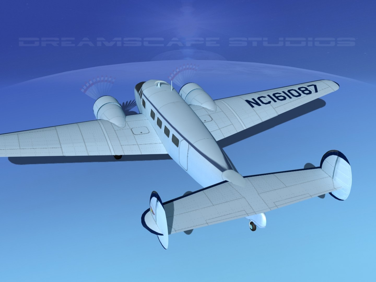 3d model propellers lockheed l10 electra