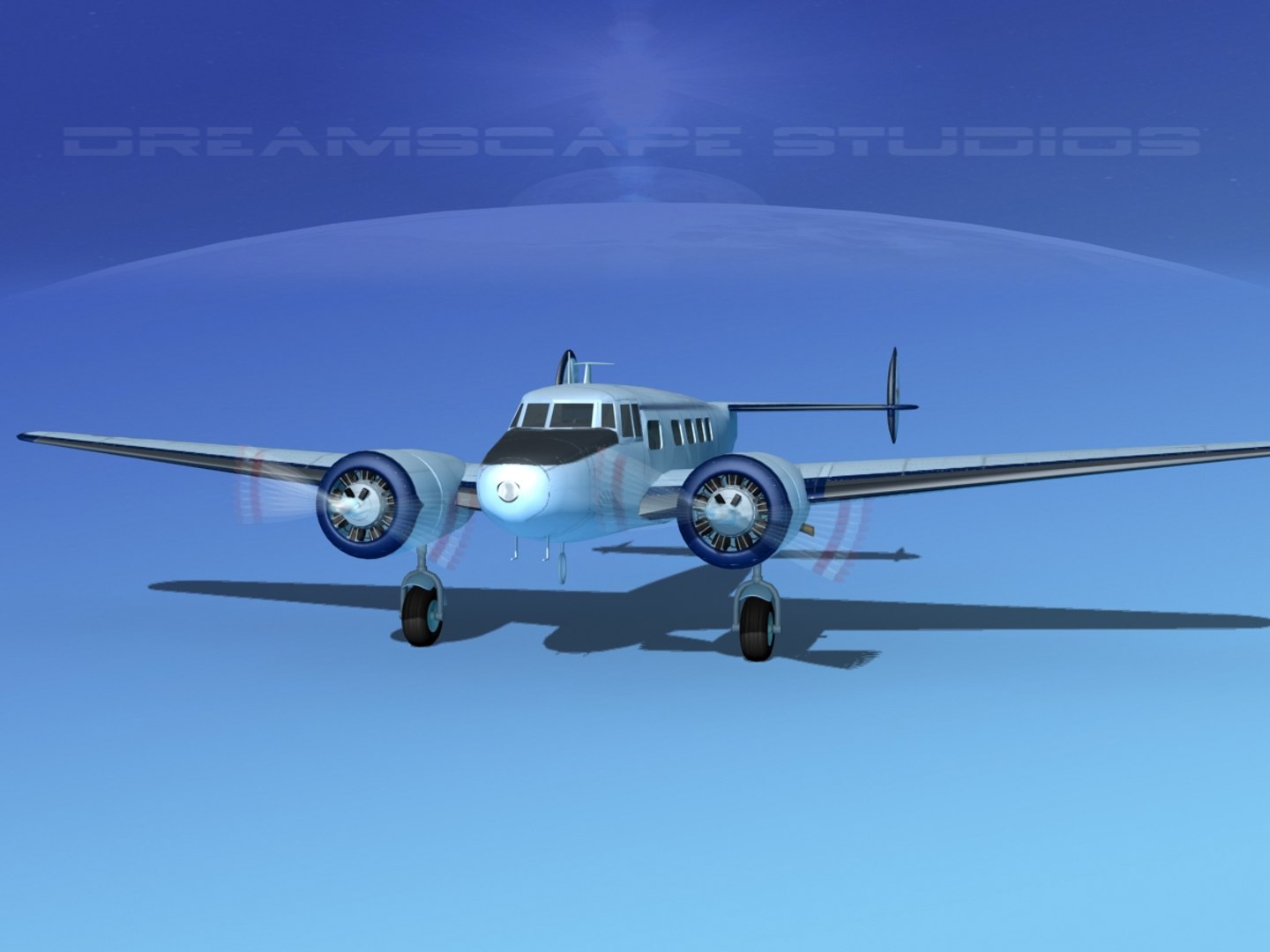 3d model propellers lockheed l10 electra