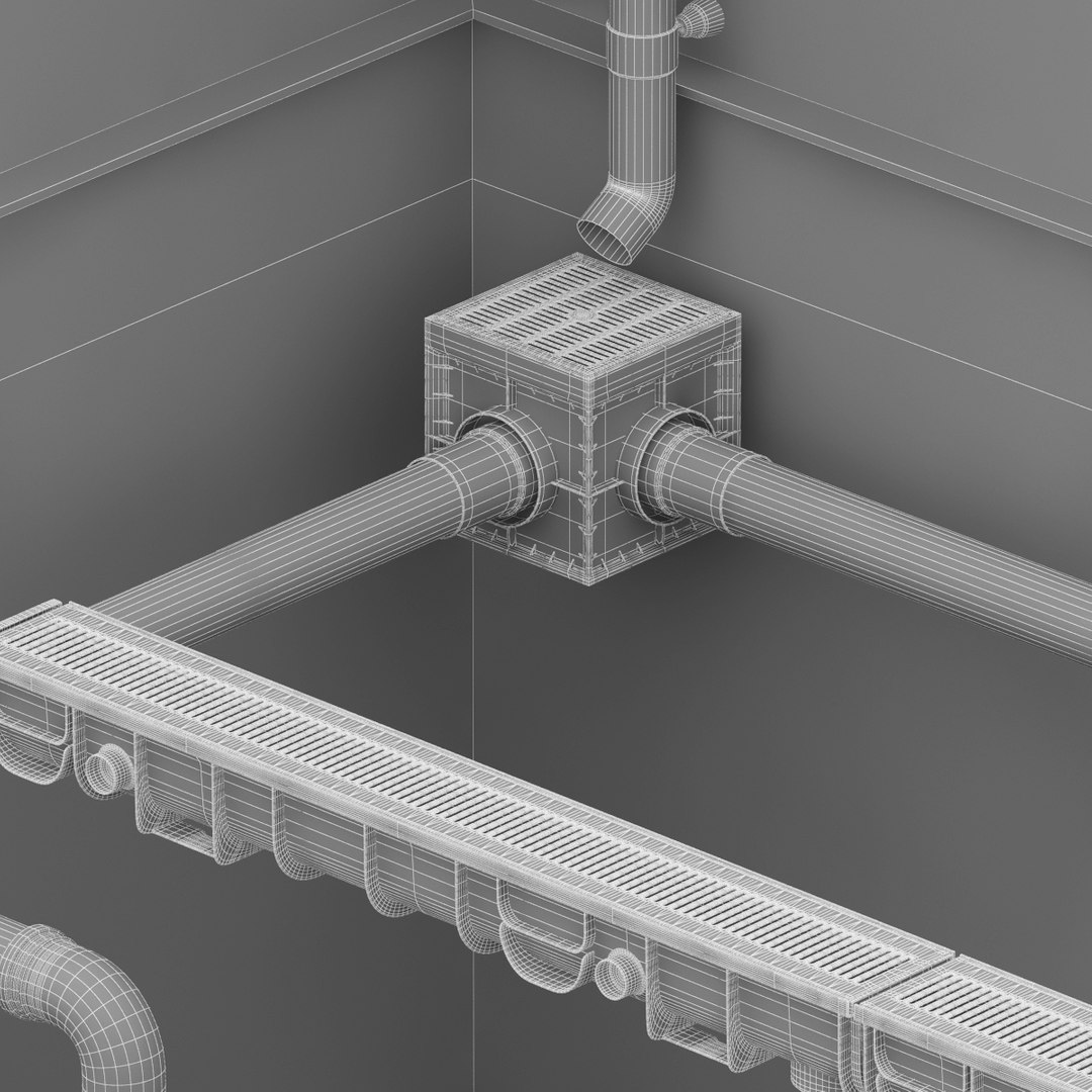 Drainage Drain 3D Model - TurboSquid 1263582