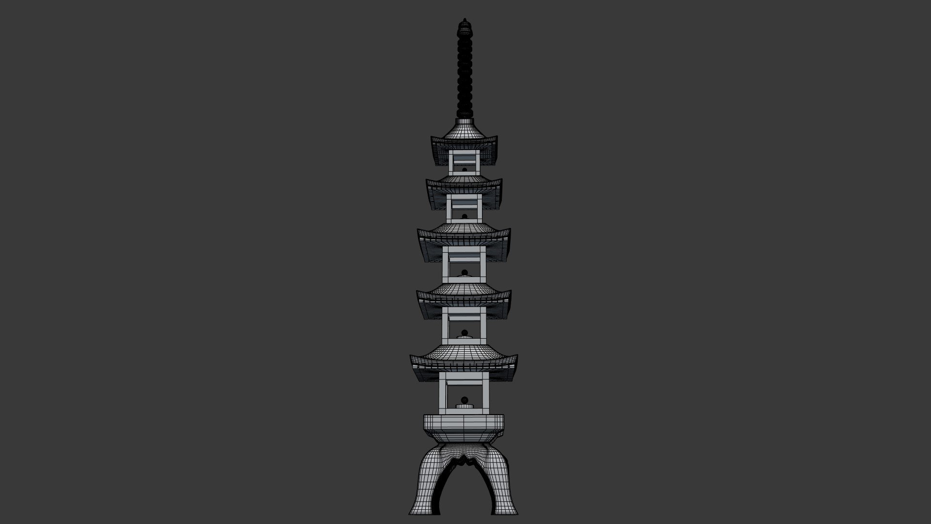 Pagoda Temple Tower Lantern 3d Dxf