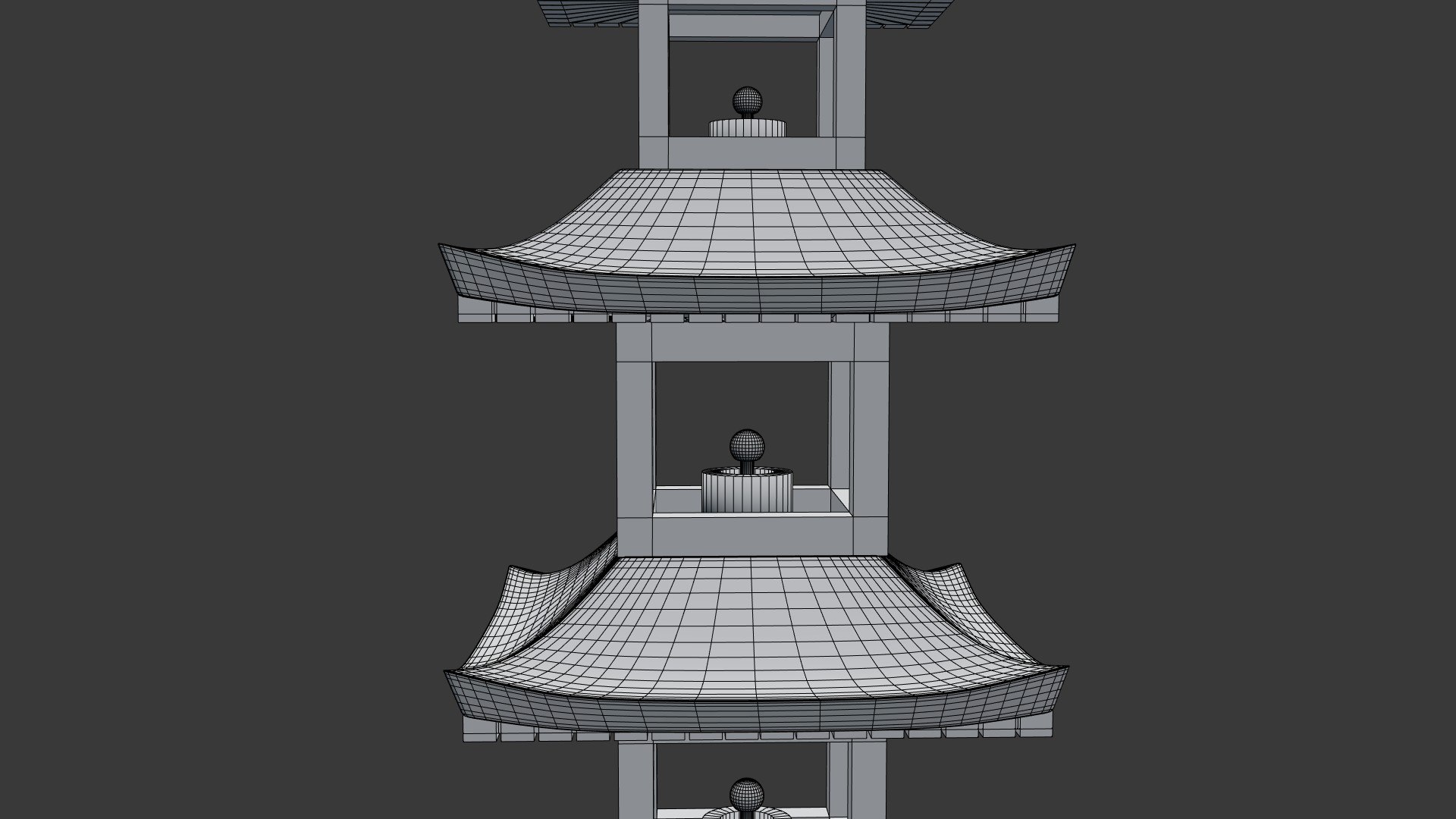 Pagoda Temple Tower Lantern 3d Dxf