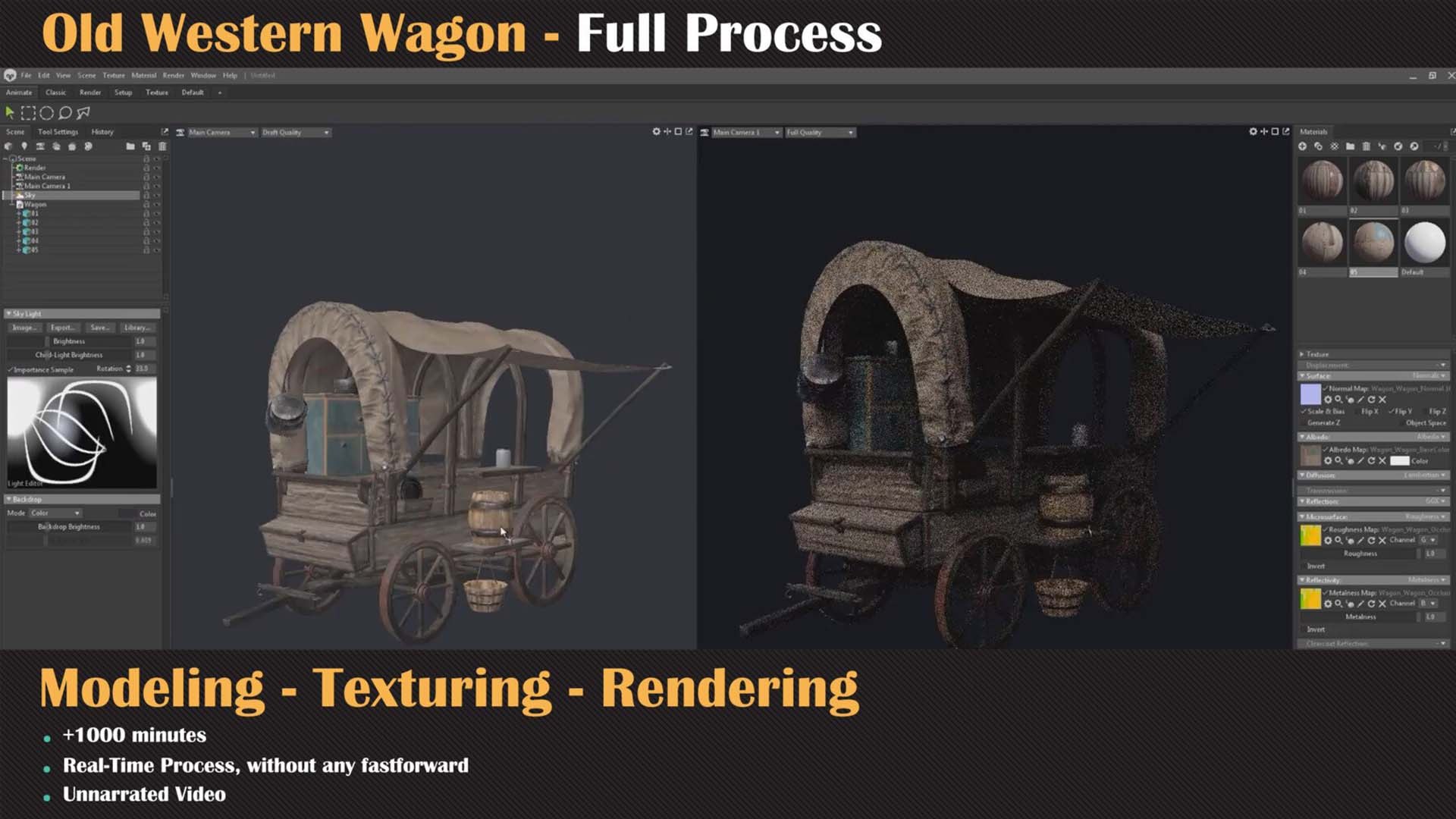 Old Western Wagon Tutorial Full Process Model - TurboSquid 2273050
