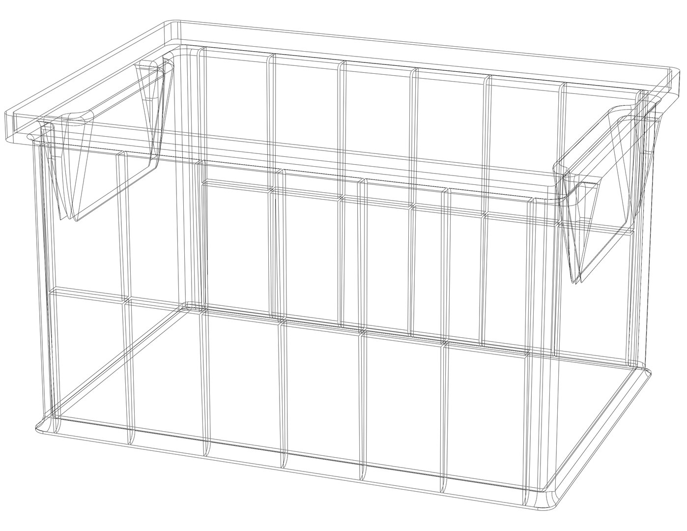 3D Stackable Storage Bin Capacity 2 Litres - TurboSquid 2185637