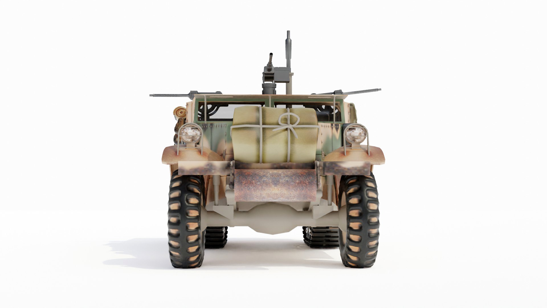 M2a1 Half Track Vehicles 3d Model