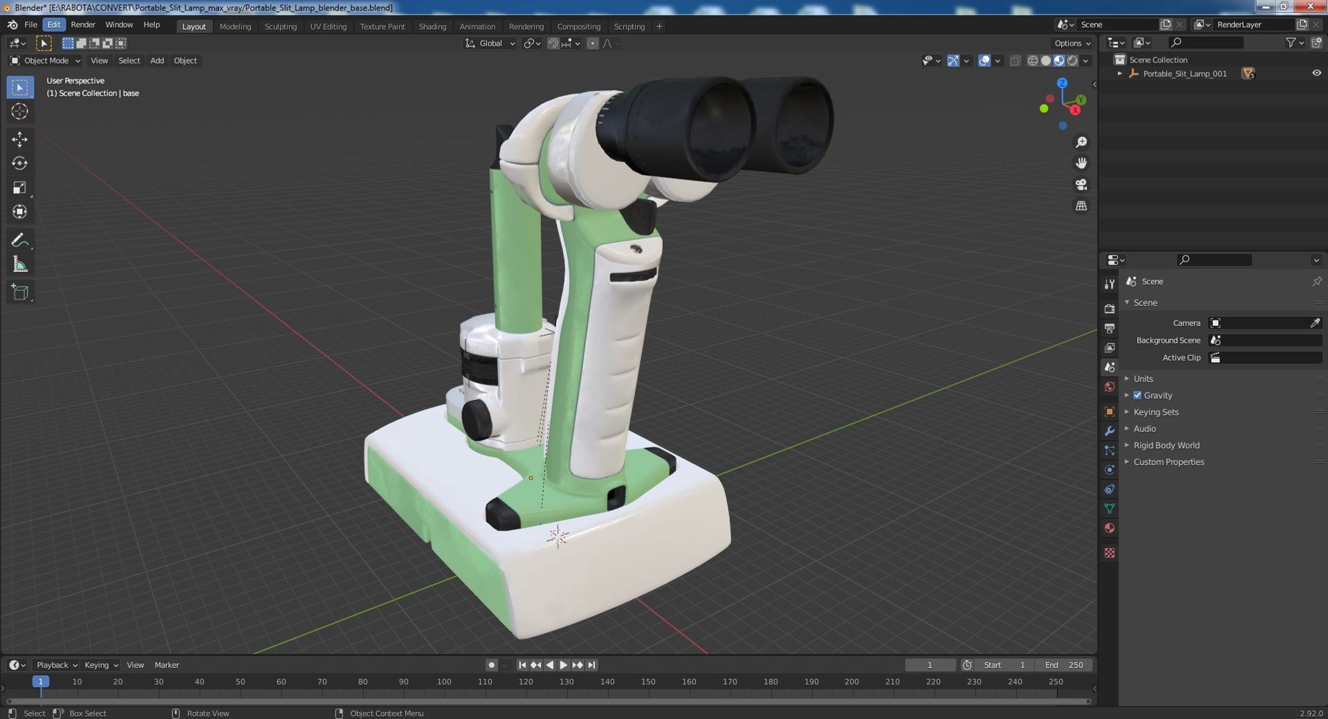 Portable Slit Lamp 3D model - TurboSquid 2027736