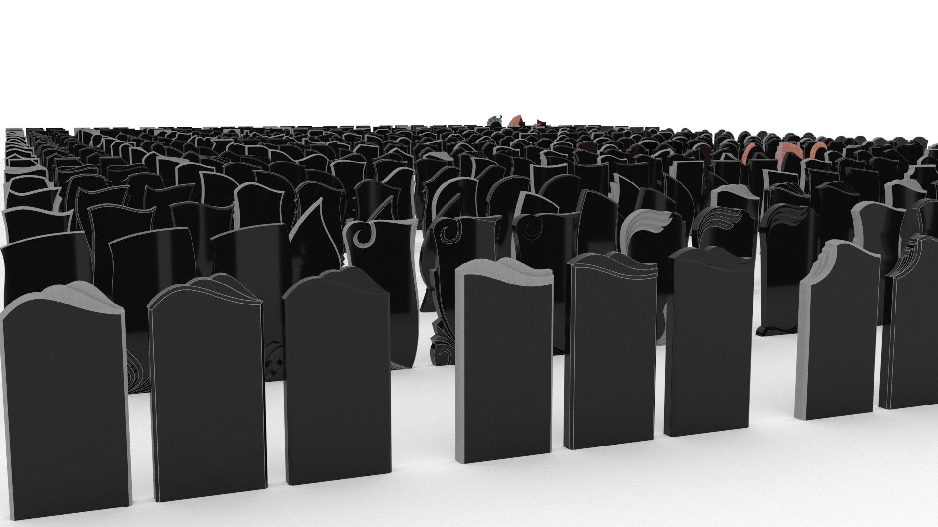 3D Collection Of Gravestone Low-poly Model - TurboSquid 1733350