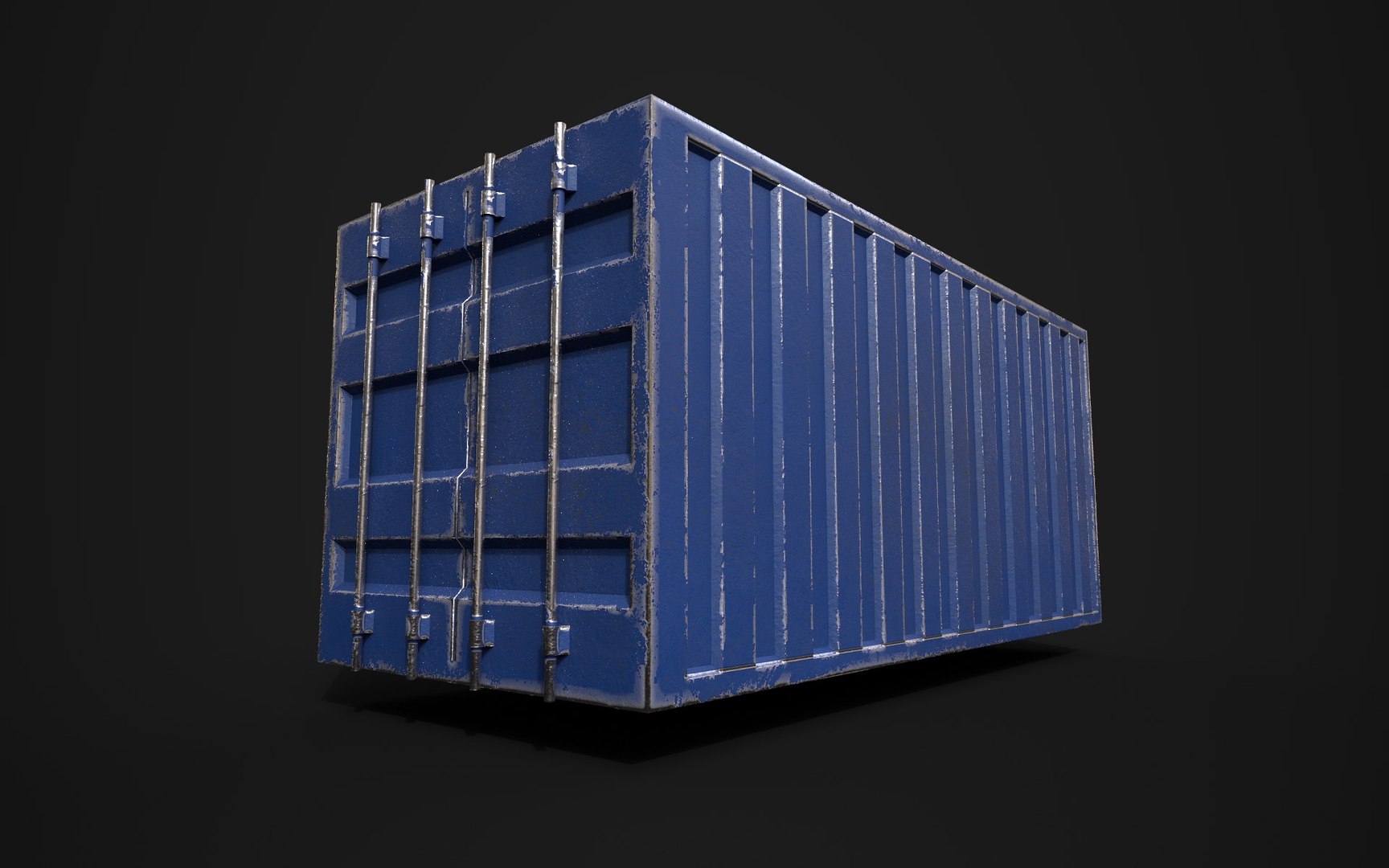 3D Container Blue - TurboSquid 1771714