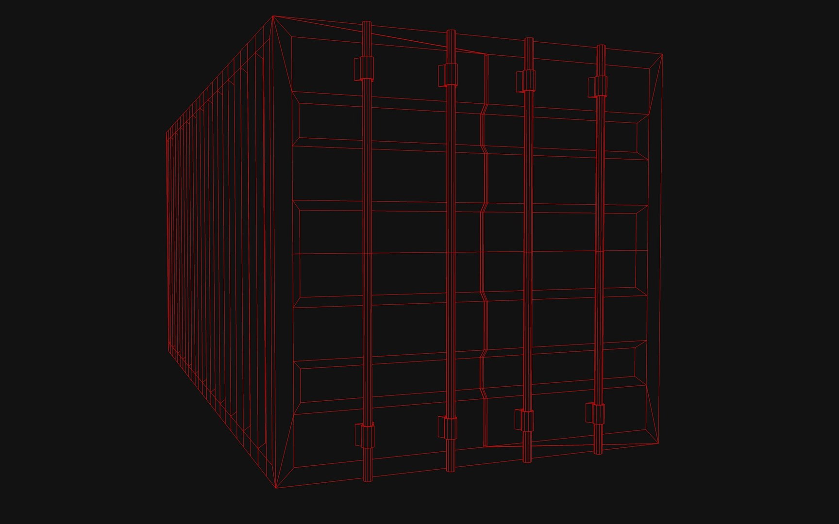 3D Container Blue - TurboSquid 1771714