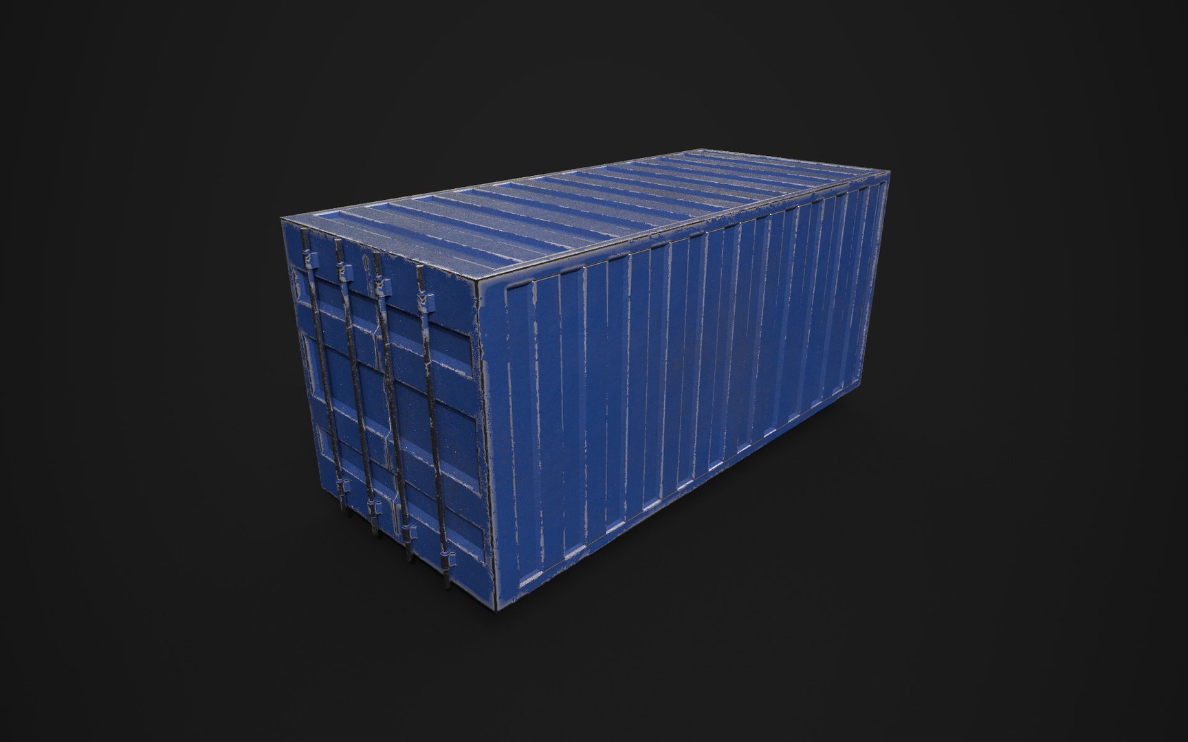 3D Container Blue - TurboSquid 1771714
