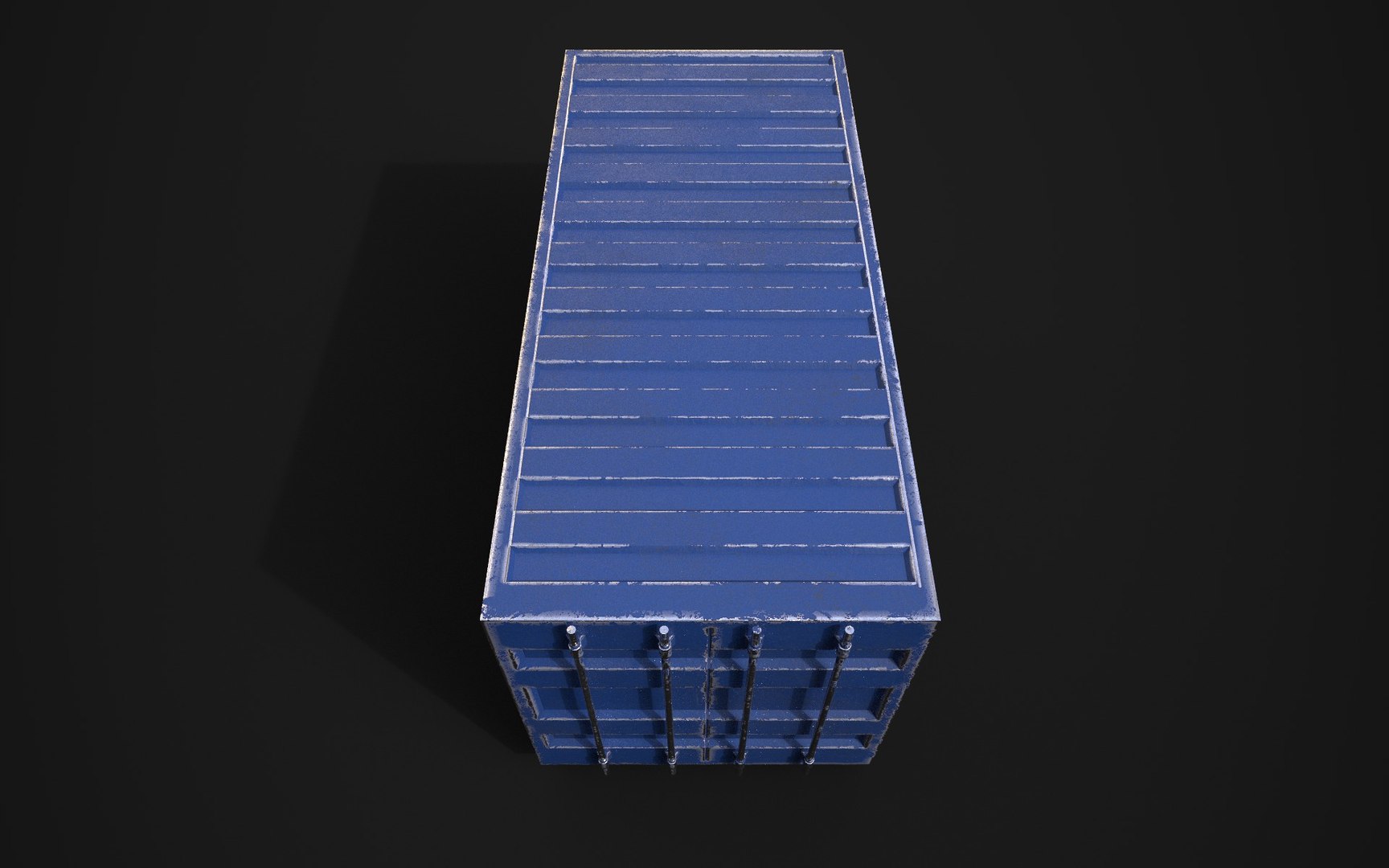 3D Container Blue - TurboSquid 1771714