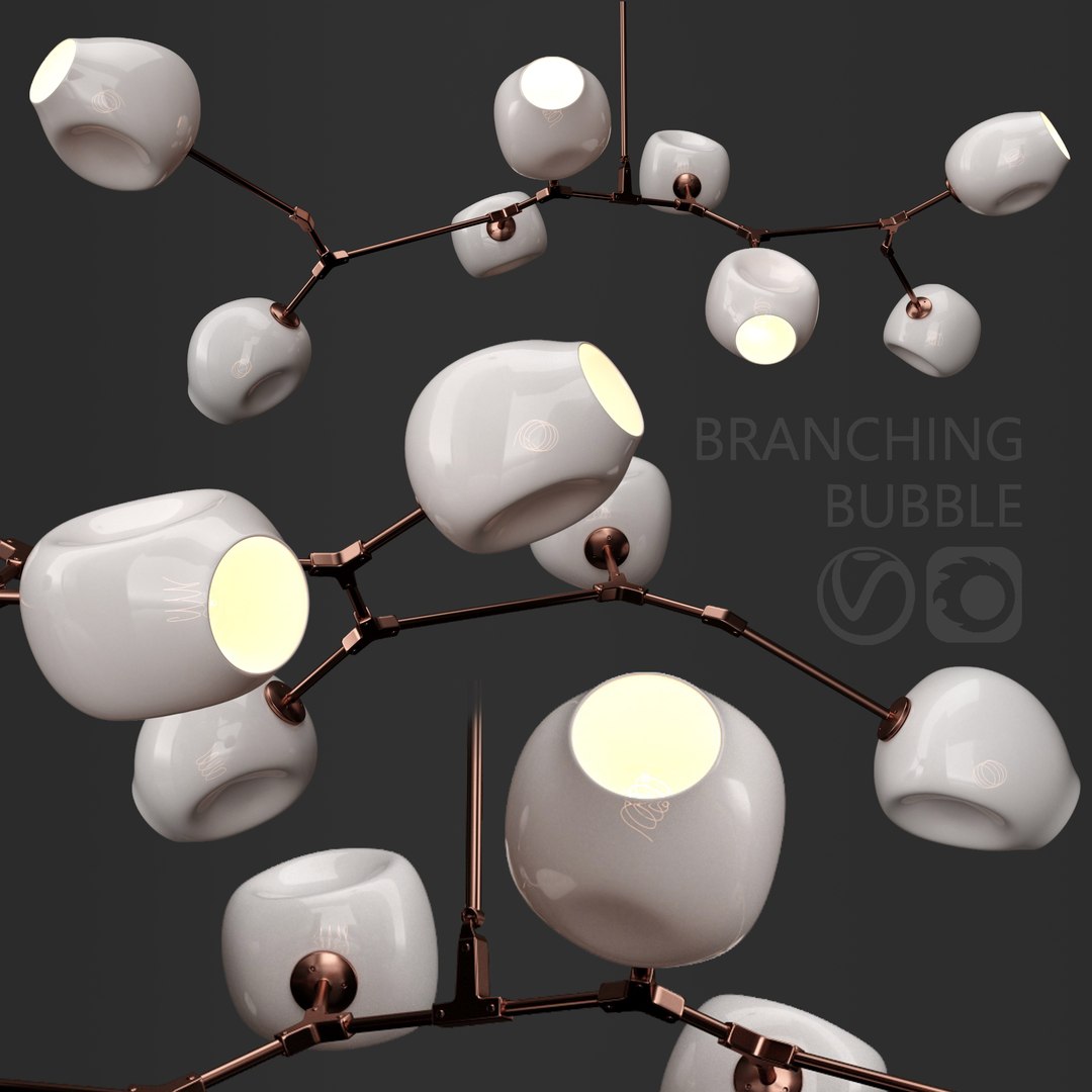 3D Branching Bubble 8 Lamps Model - TurboSquid 1286123