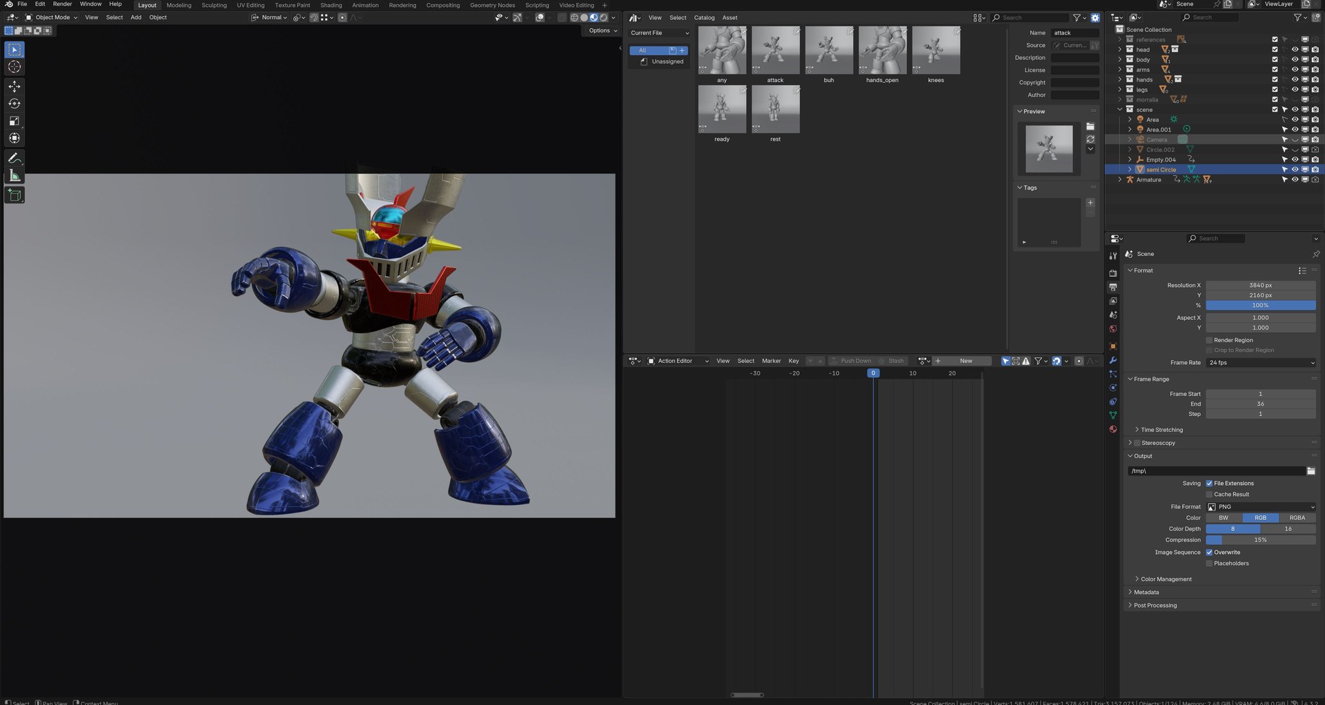 3D Mazinger Z Model - TurboSquid 2365023