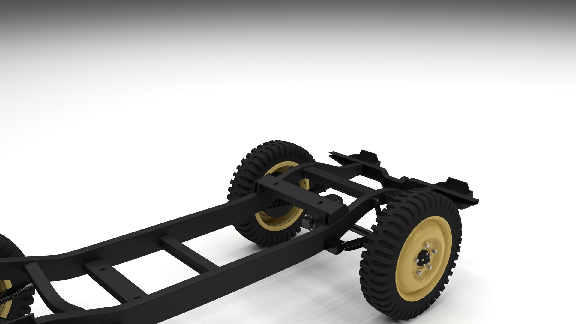 Jeep Willys Chassis Obj