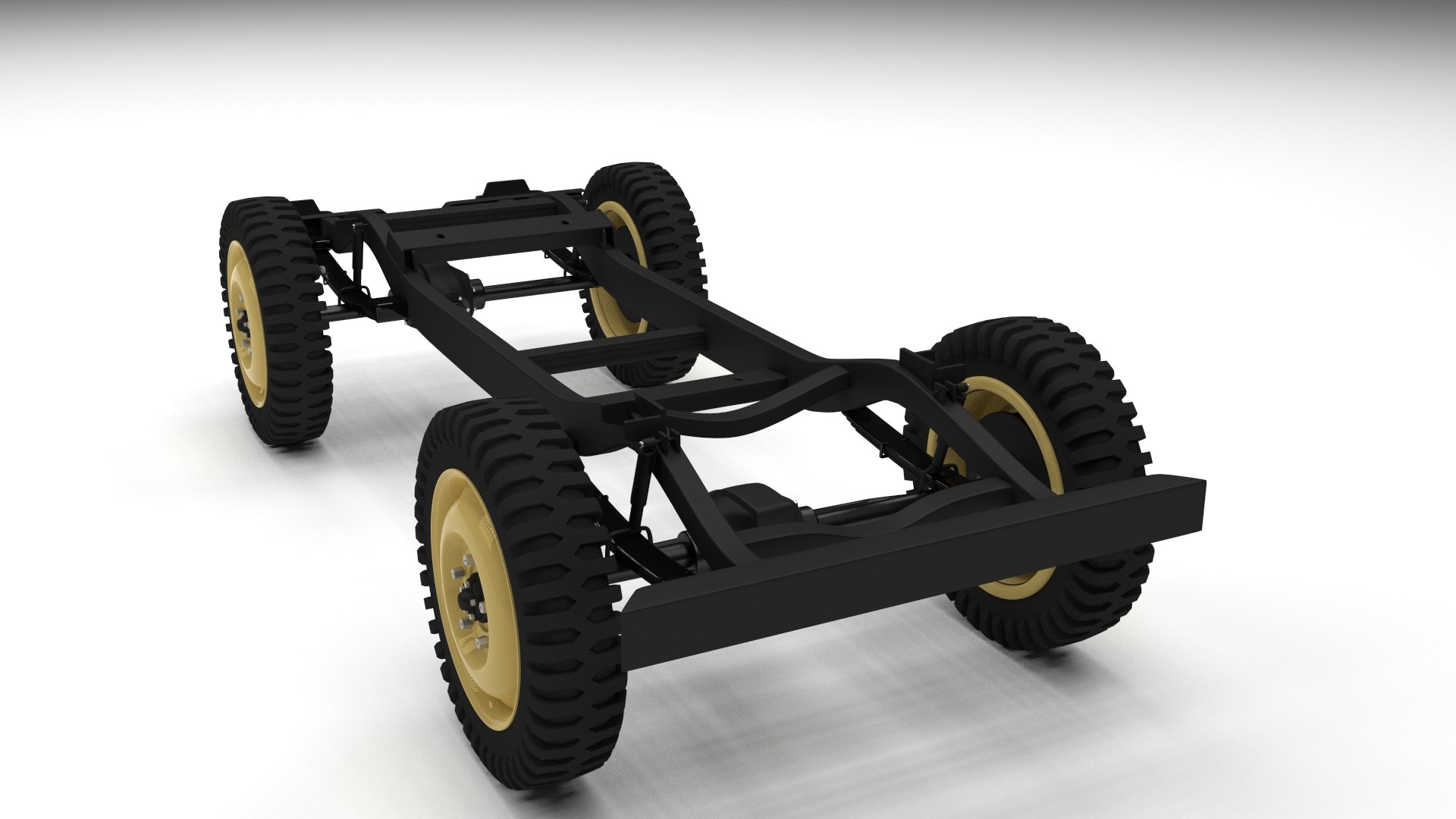 Jeep Willys Chassis Obj