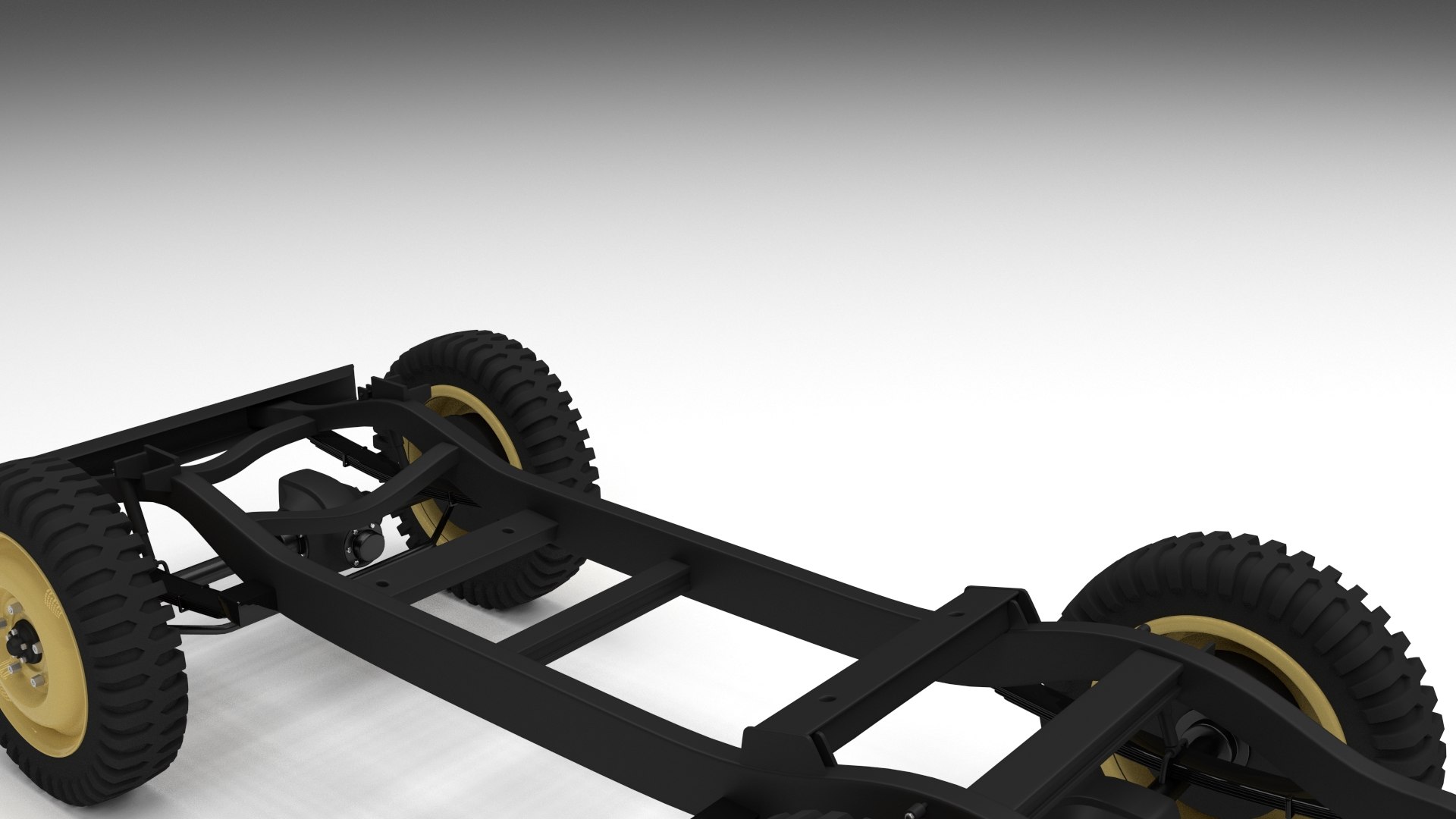 Jeep Willys Chassis Obj