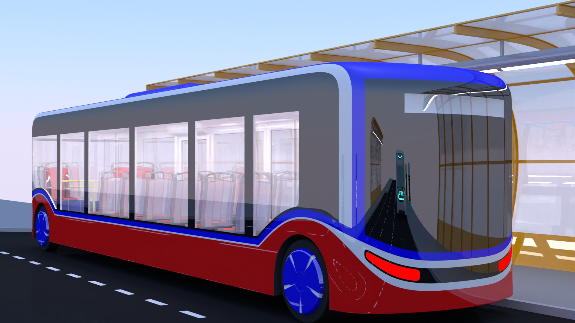 Bus Stop With Ev Chargers II 3D - TurboSquid 2191210