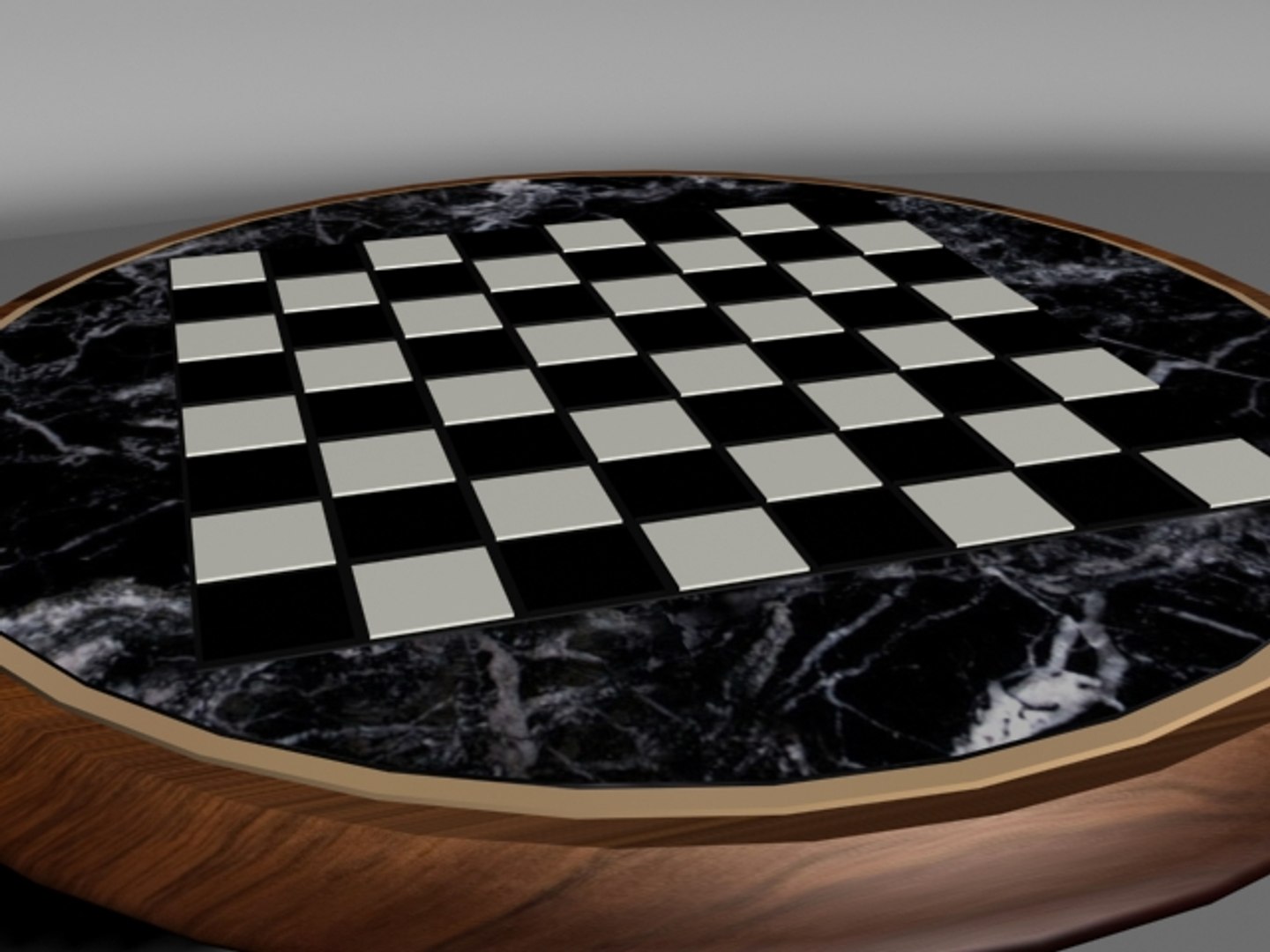 3d Model Of Table Chess Piesces