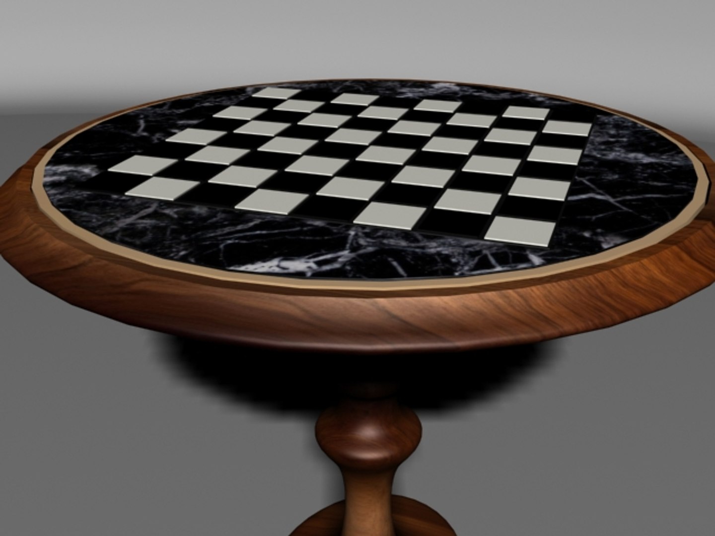 3d Model Of Table Chess Piesces
