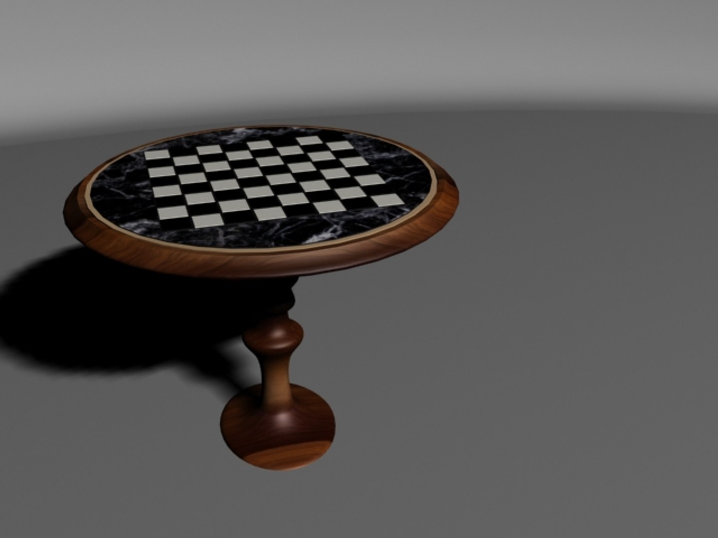 3d Model Of Table Chess Piesces