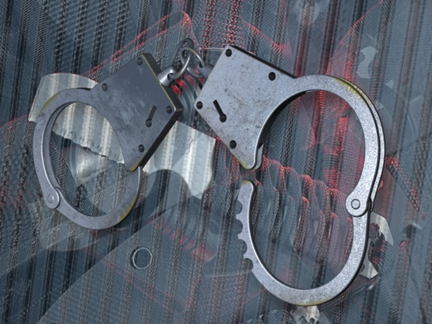 Hi Russian Swat Handcuffs 3d Model