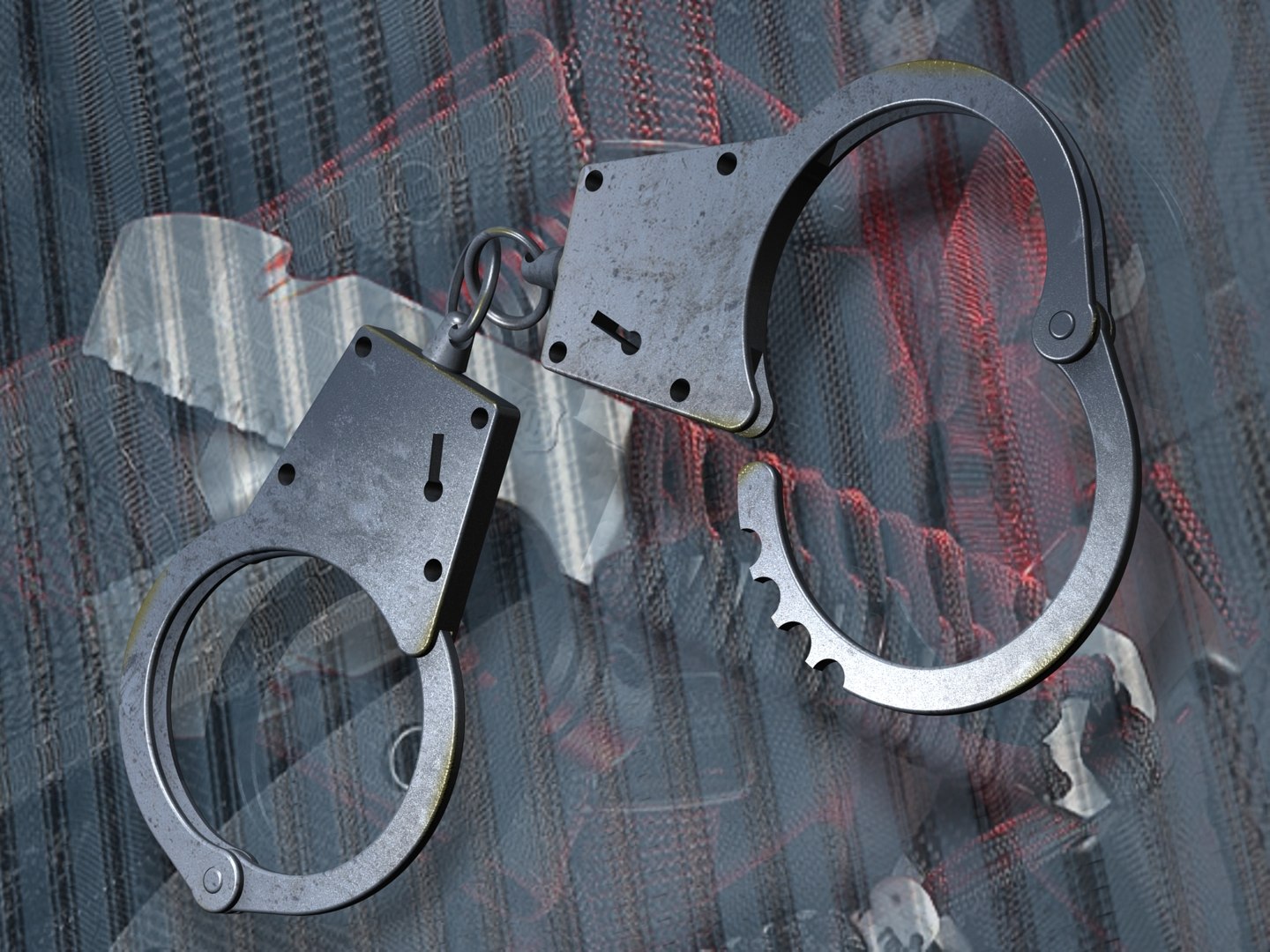 Hi Russian Swat Handcuffs 3d Model